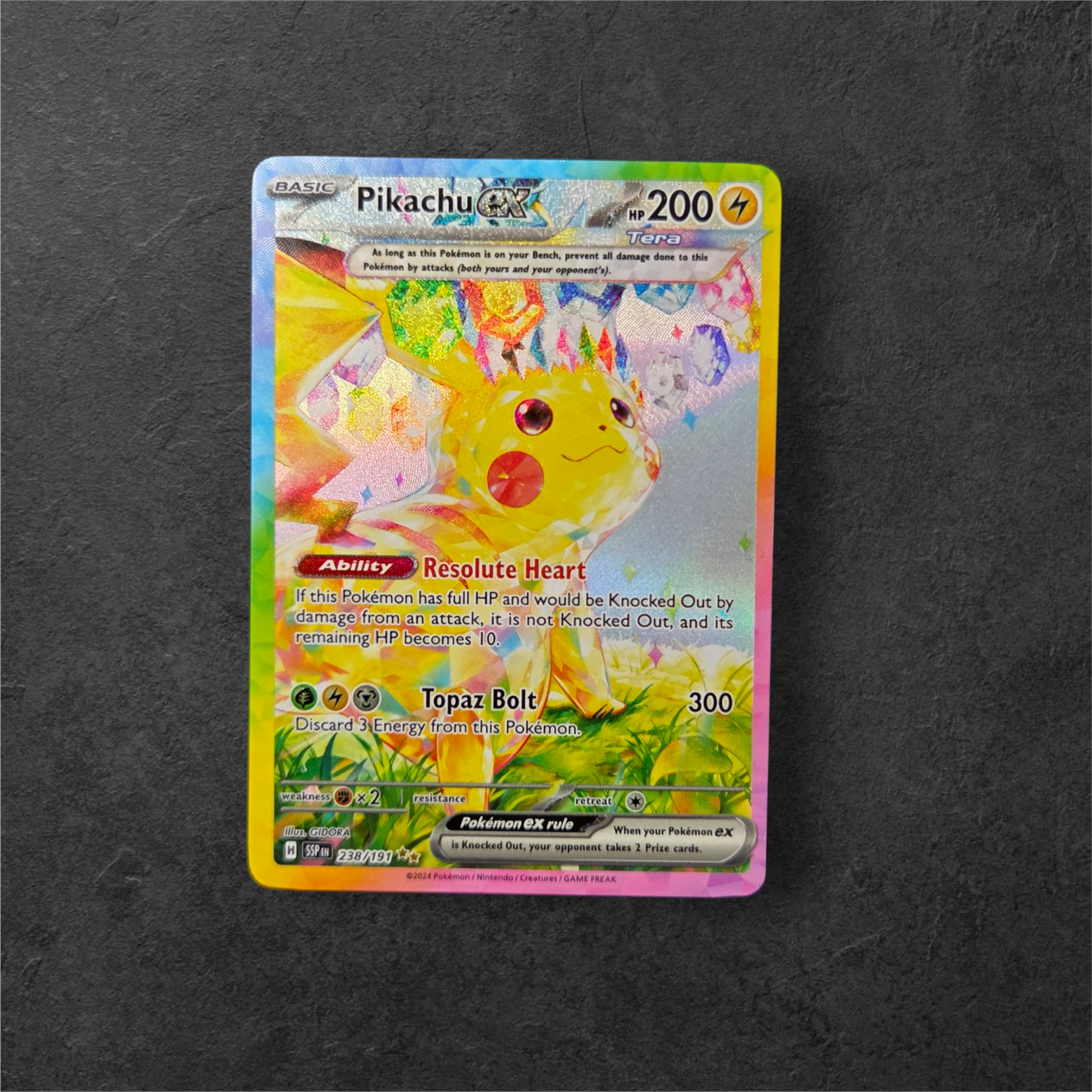 Pikachu ex | #238 | NM | Surging Sparks | English | 2024 – Lakeof_Rage